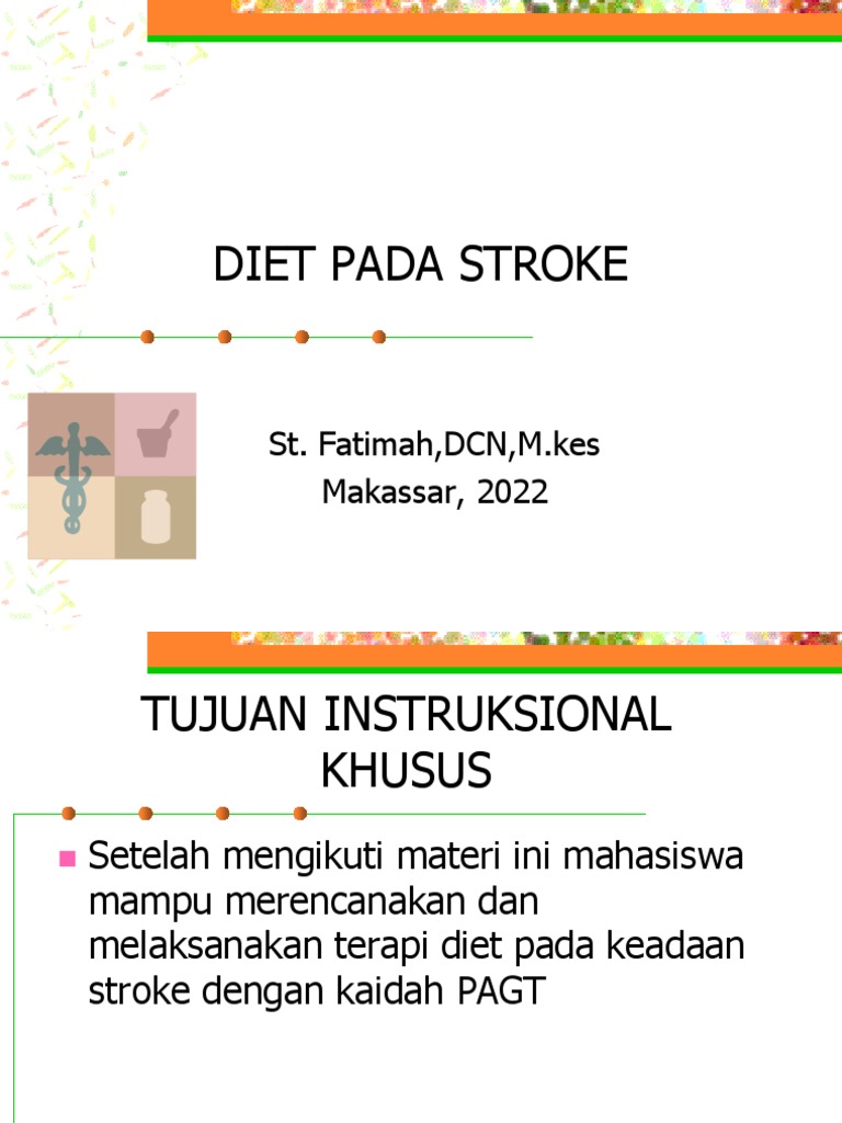 Diet Stroke: Panduan Terapi Gizi | PDF