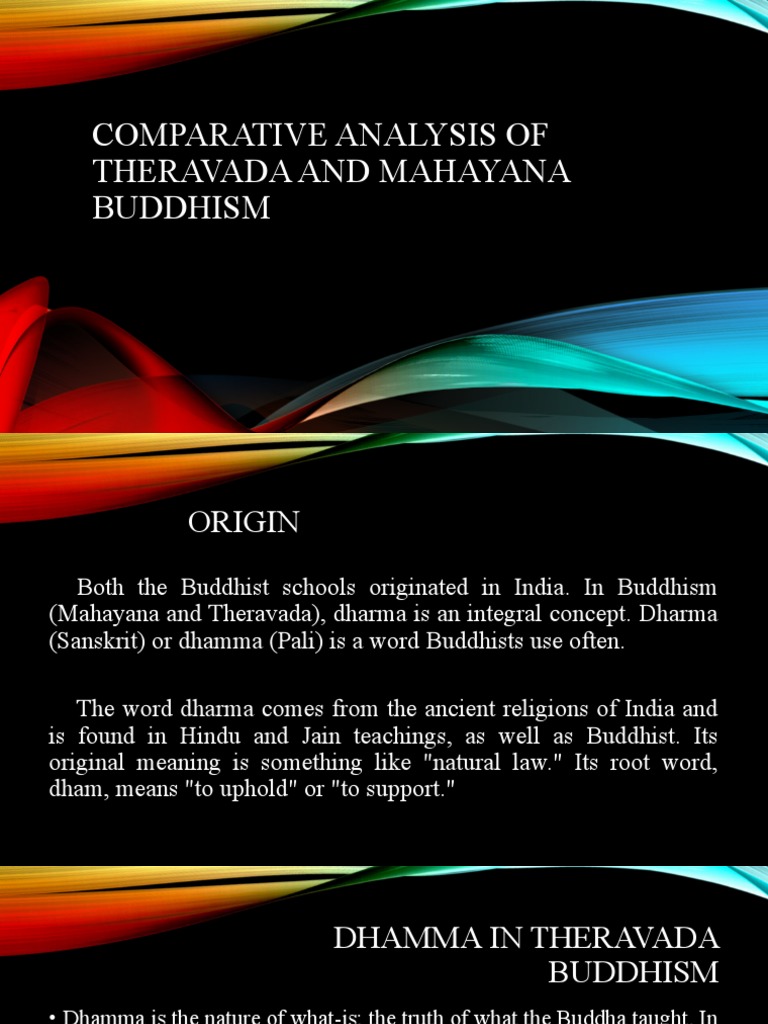 Comparative Analysis of Theravada and Mahayana Buddhism | PDF | Dharma | Bodhisattva