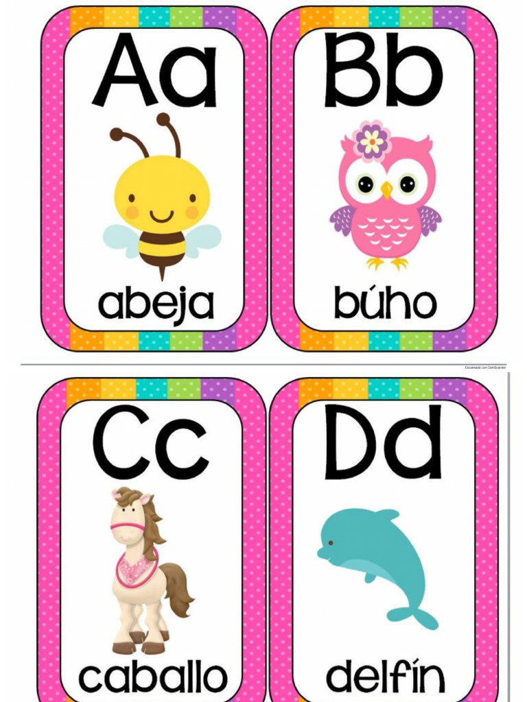 Abecedario Animales Tarjetas | PDF