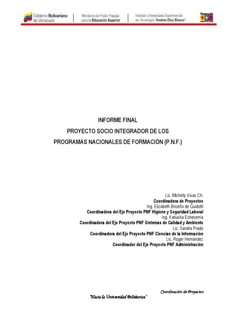 Informe Final Proyecto Socio Integrador | PDF