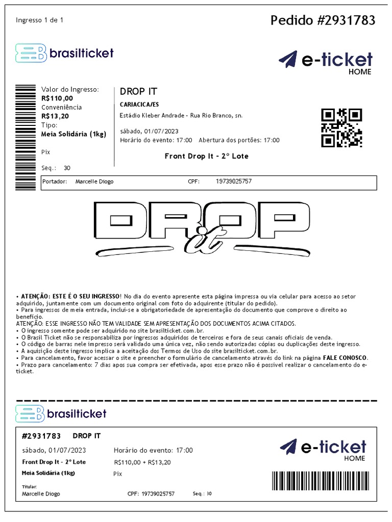 E-Ticket 2931783 | PDF