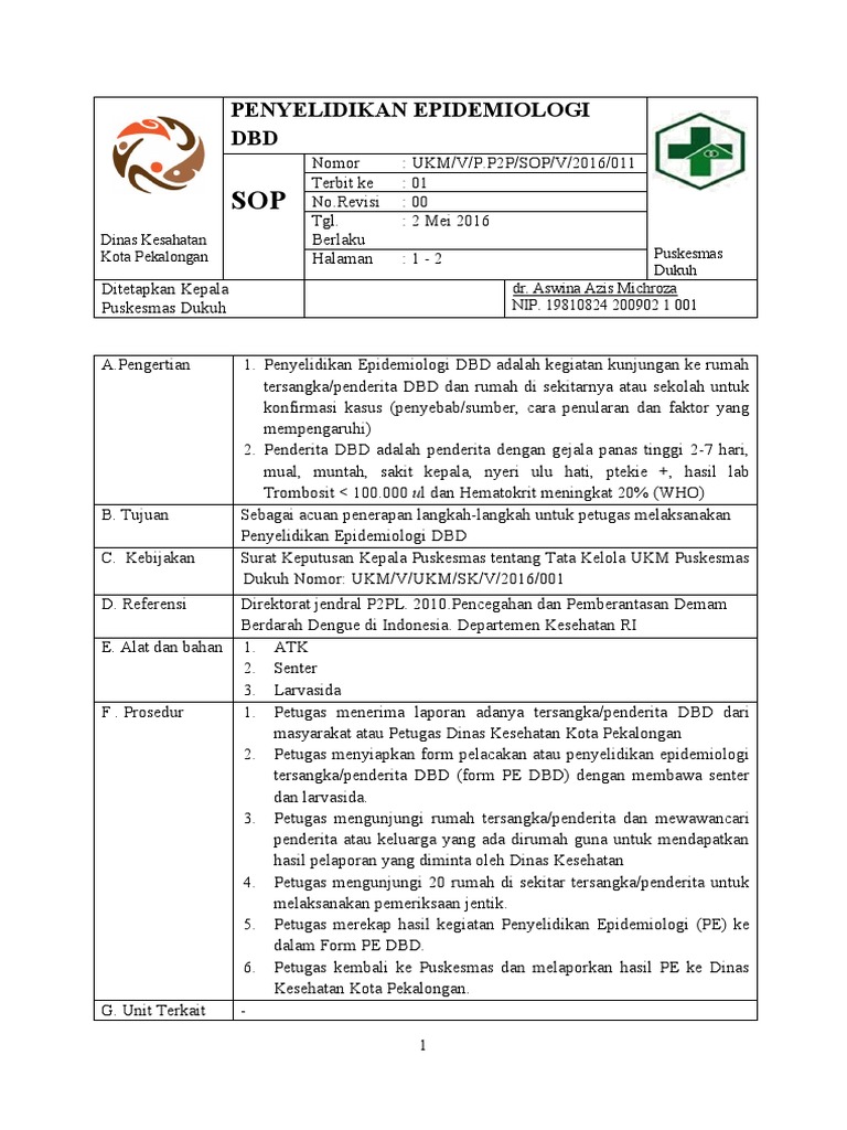 Penyelidikan Epidemiologi DBD | PDF