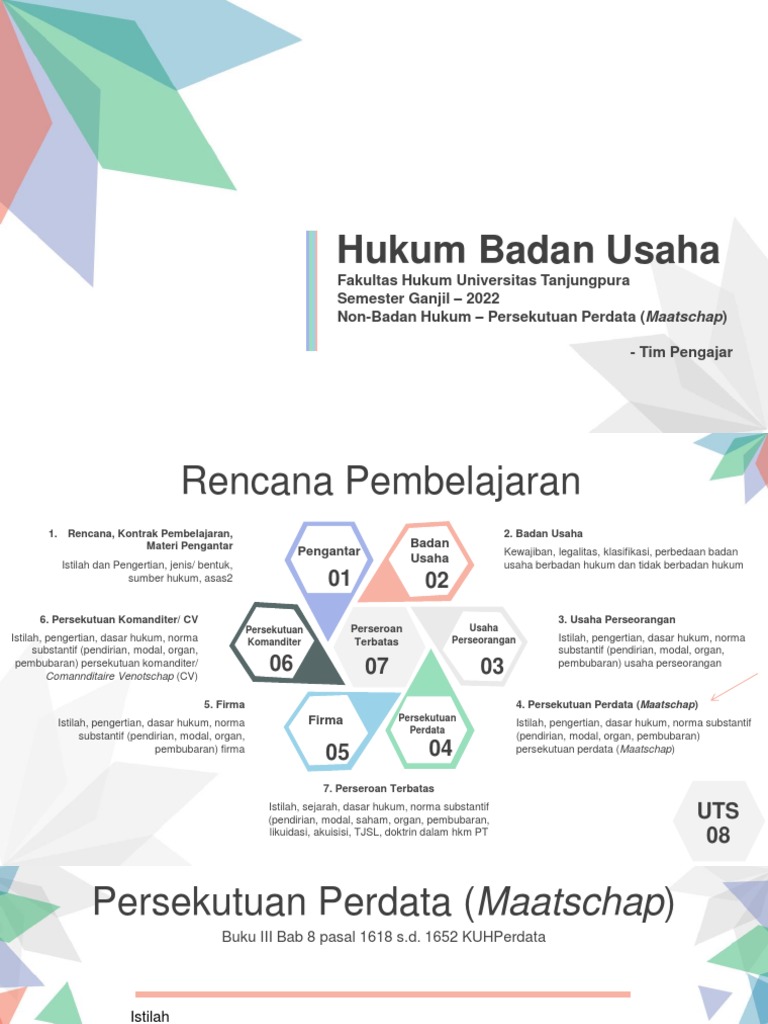 2. Hukum - Badan Usaha - Non Badan Hukum - Persekutuan Perdata | PDF