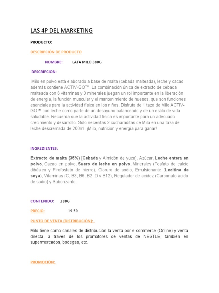 Las 4P Del Marketing | PDF