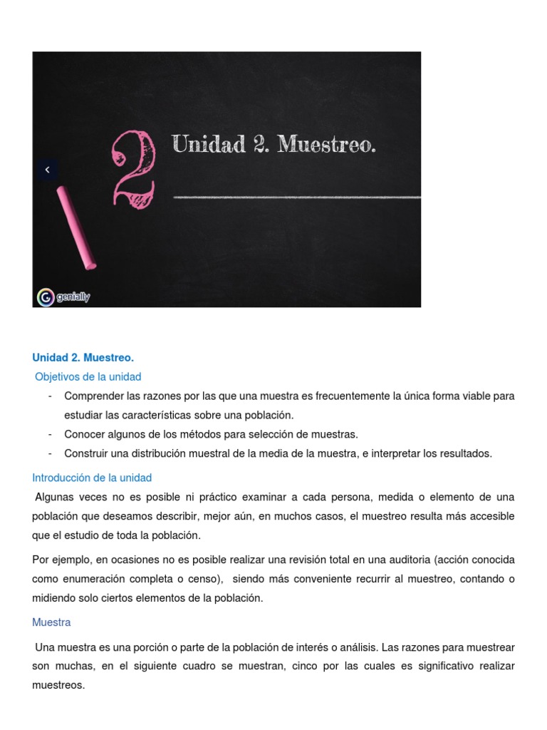 Métodos de muestreo y error de muestreo en estadística | PDF ...