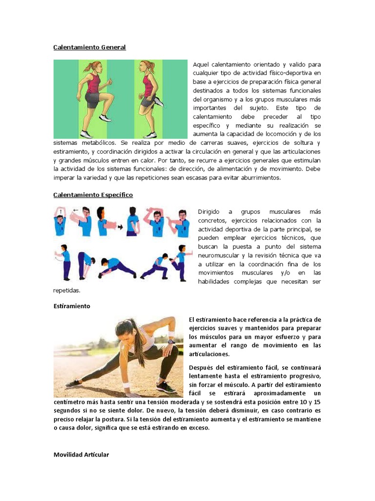 Calentamiento General | PDF | Músculo
