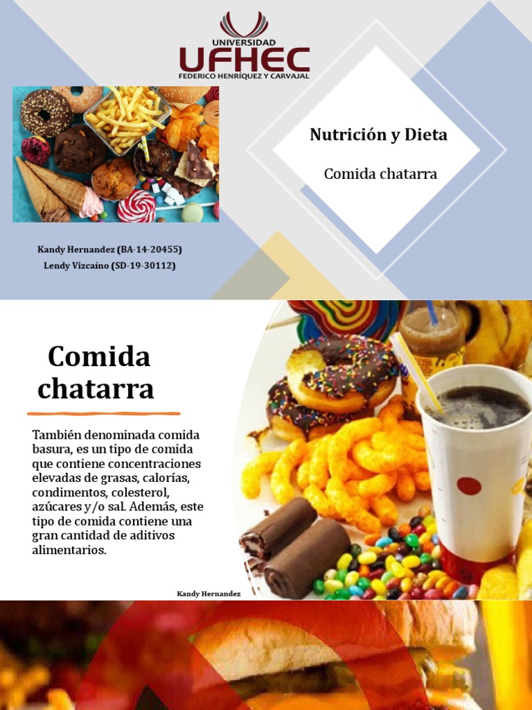 Comida Chatarra | PDF | Comida chatarra | Alimentos