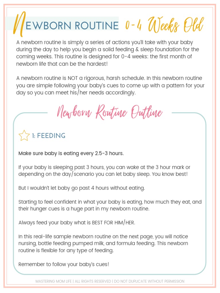 A Guide to Establishing a Flexible Newborn Routine for the First Month ...