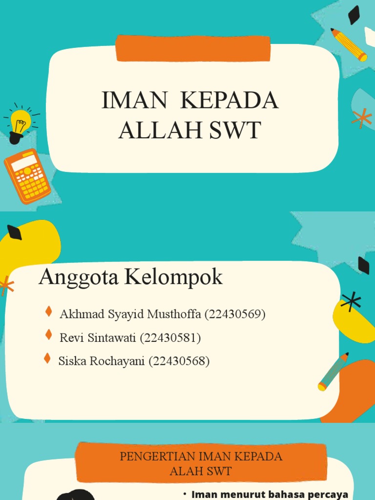 Iman kepada Allah: Pengertian dan Sifat-Sifatnya | PDF