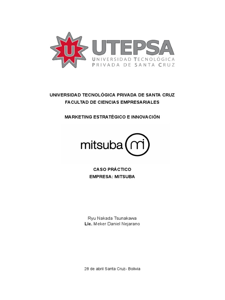 Caso Práctico - Análisis Macro y Micro-Entorno de Mitsuba | PDF ...