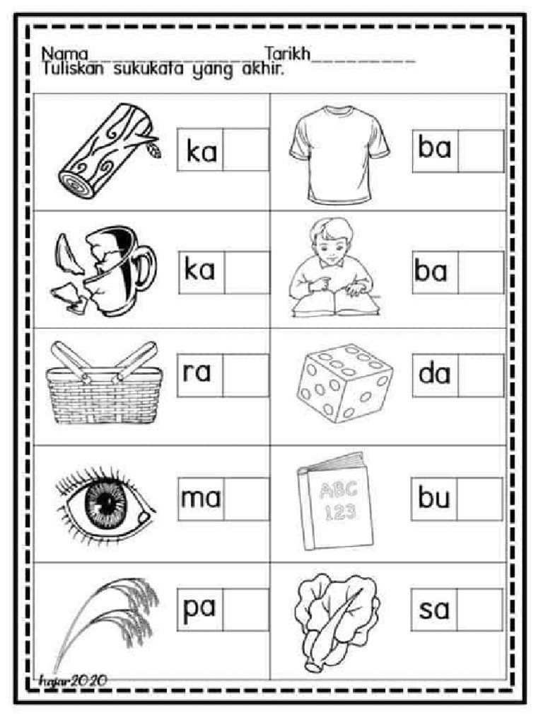 Latihan Suku Ksat KVKV Menulis | PDF