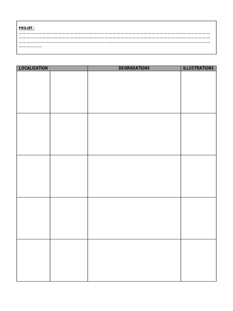 FICHES - Relevé de Desordres | PDF