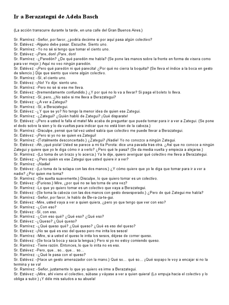 Ir A Berazategui de Adela Basch | PDF