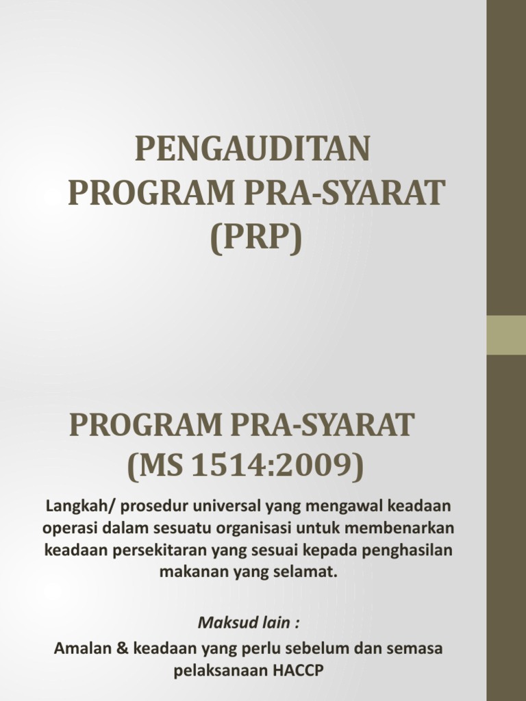 Pengauditan PRP | PDF