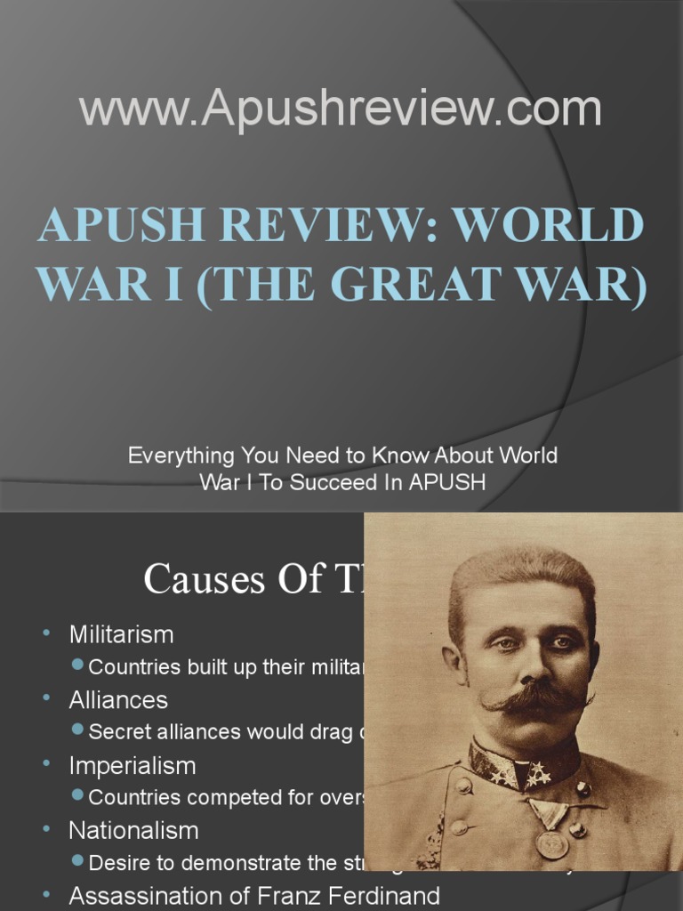 APUSH Review World War I The Great War Final | PDF | World War I ...