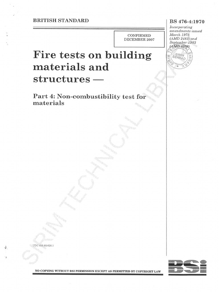 BS 476-4 (1970) | PDF