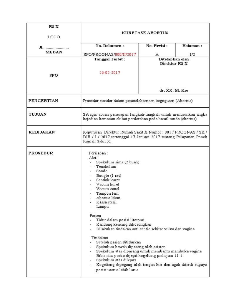 Spo Kuretase Abortus | PDF