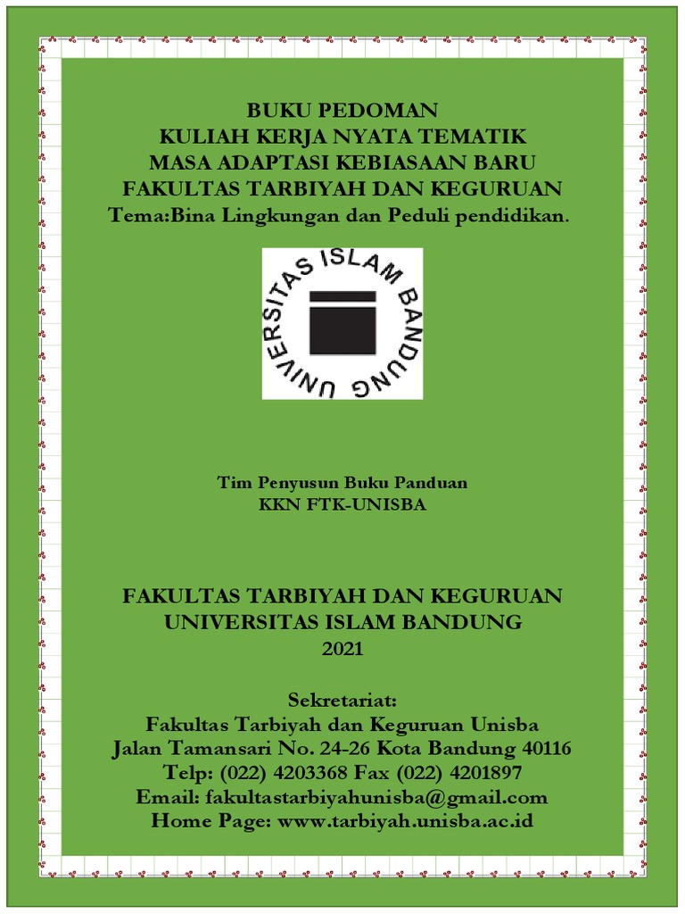 00, Buku Pedoman KKN KKN 2021 2022 FTK Unisba Juni 2021 Edit Akhir | PDF