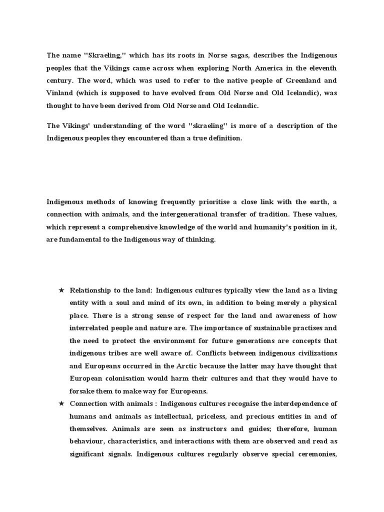 Skraeling | PDF | Indigenous Peoples | Knowledge