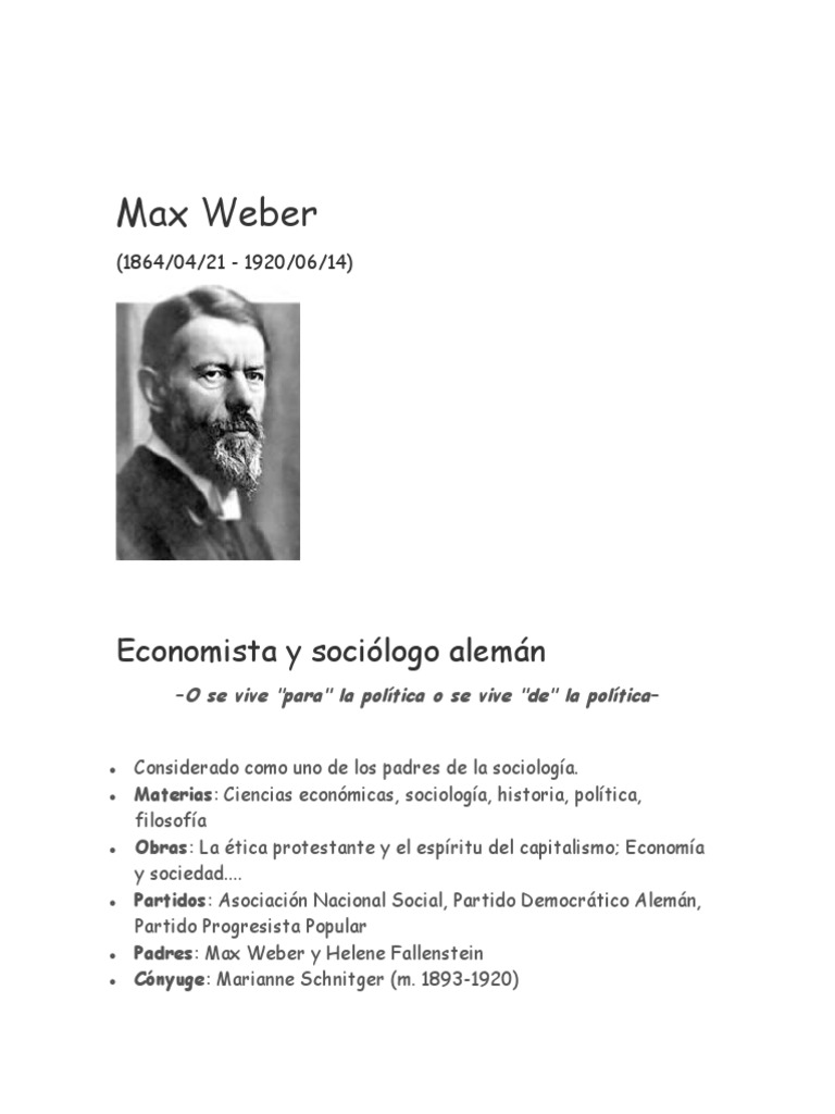 Max Weber | PDF | Max Weber | Sociología