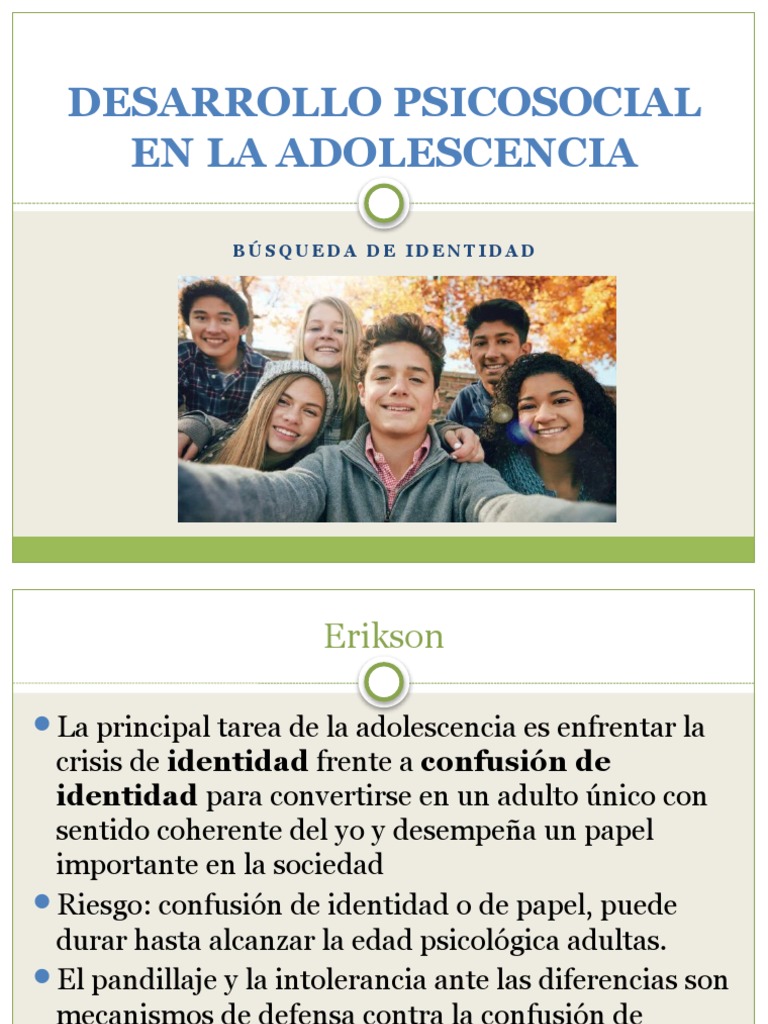 Desarrollo Psicosocial en La Adolescencia | PDF