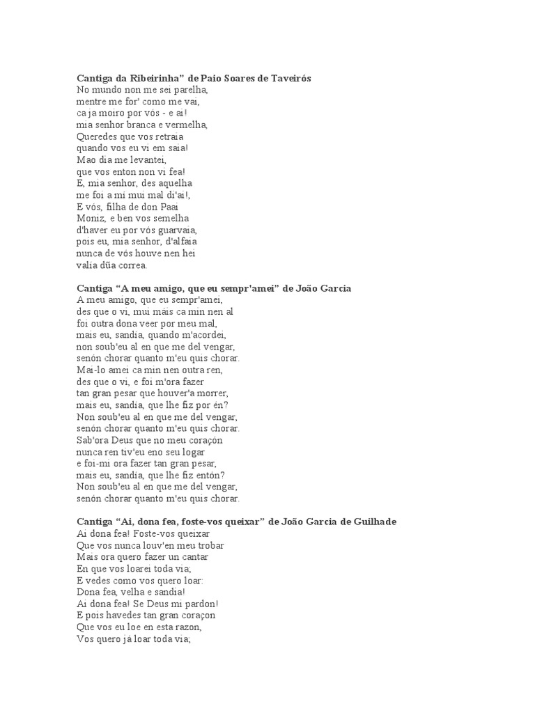 Cantiga Da Ribeirinha | PDF