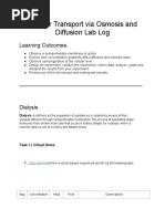 Visking Tubing Osmosis Experiment | PDF