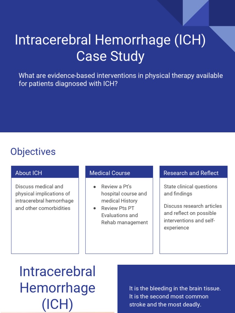 Ich Presentation 1 | PDF | Stroke | Causes Of Death