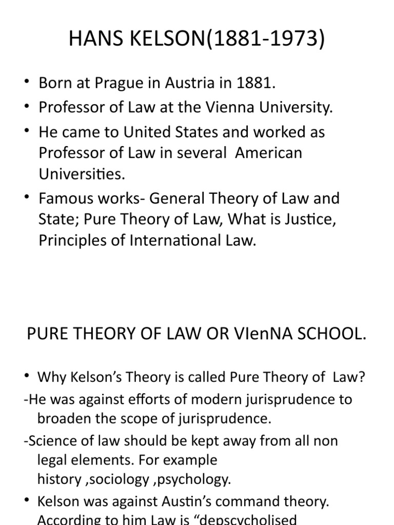 Legal Scholars: Understanding Kelson | PDF