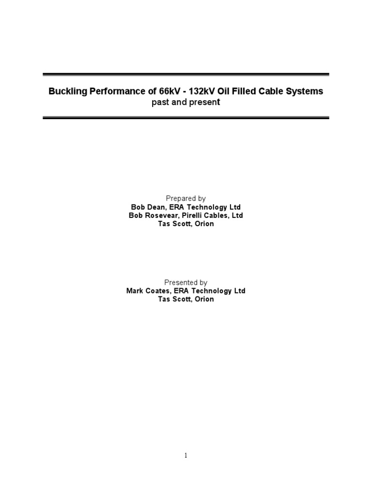 Buckling Performance of Cable Systems 9a | PDF | Electrical Conductor ...