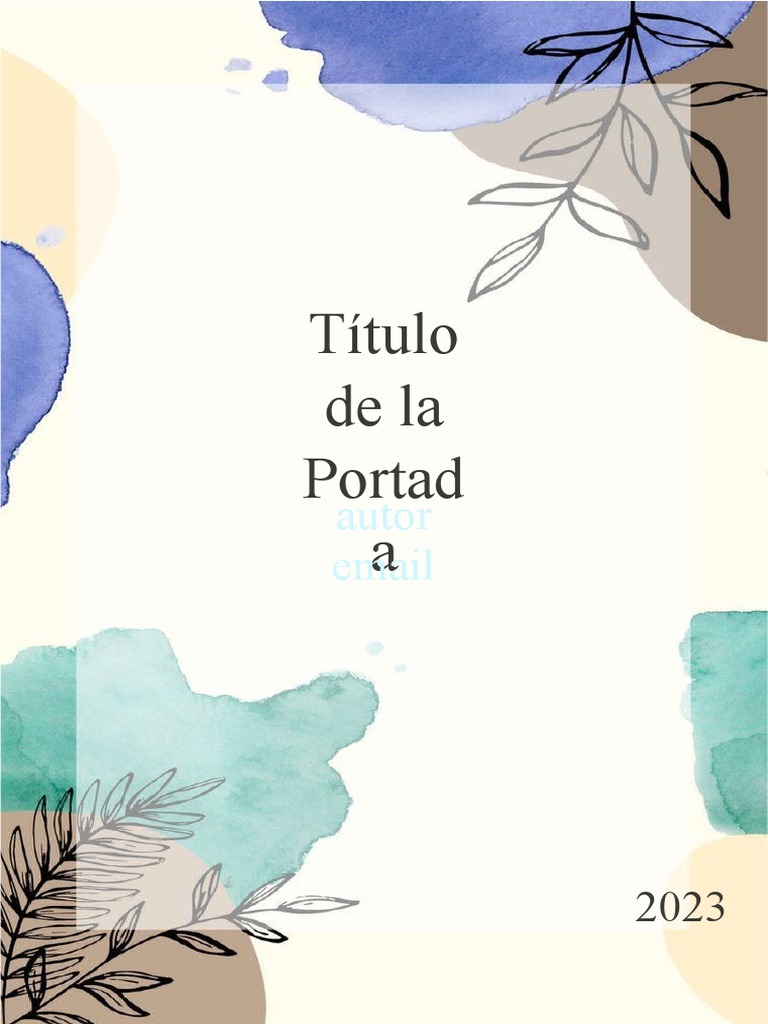 Plantillas para Word Portadas Aesthetic | PDF