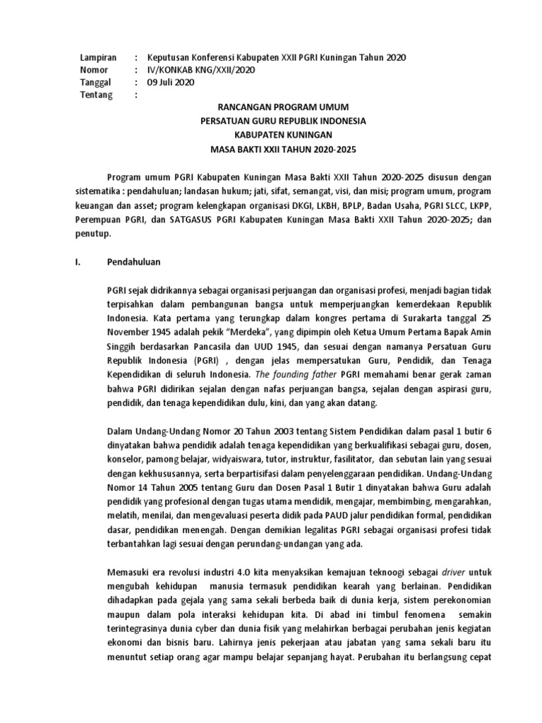 10-Lampiran Rancangan Program Umum 2020 2025 | PDF