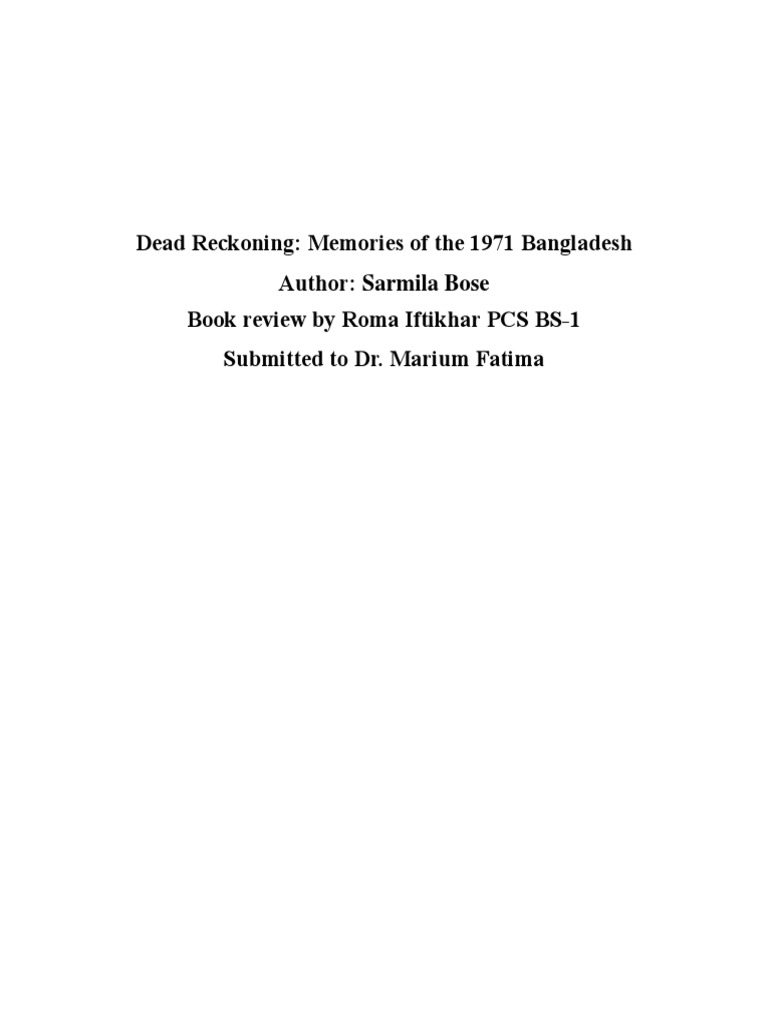 Book Review: Dead Reckoning Analysis | PDF