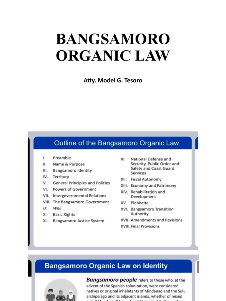 Bangsamoro Organic Law | PDF