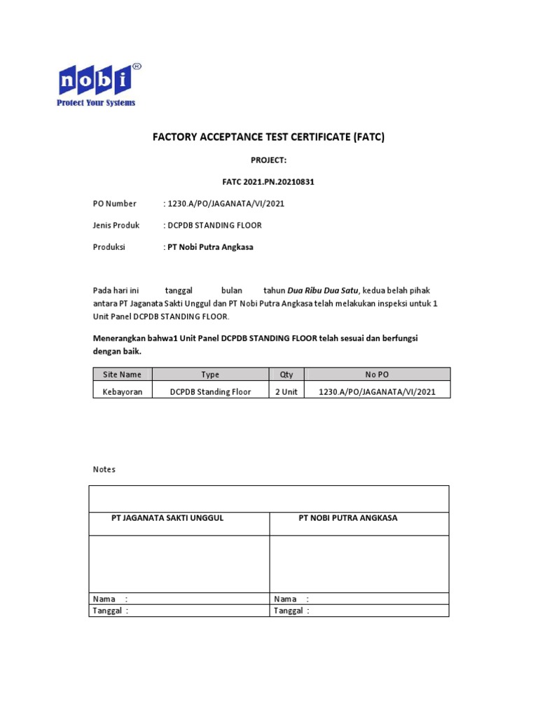 Fatc Acpdb Standing Floor Kebayoran | PDF