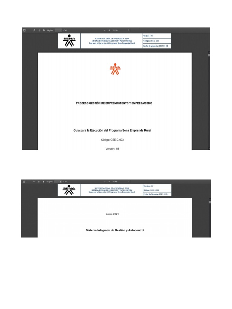Guía para La Ejecución Del Programa Sena Emprende Rural | PDF