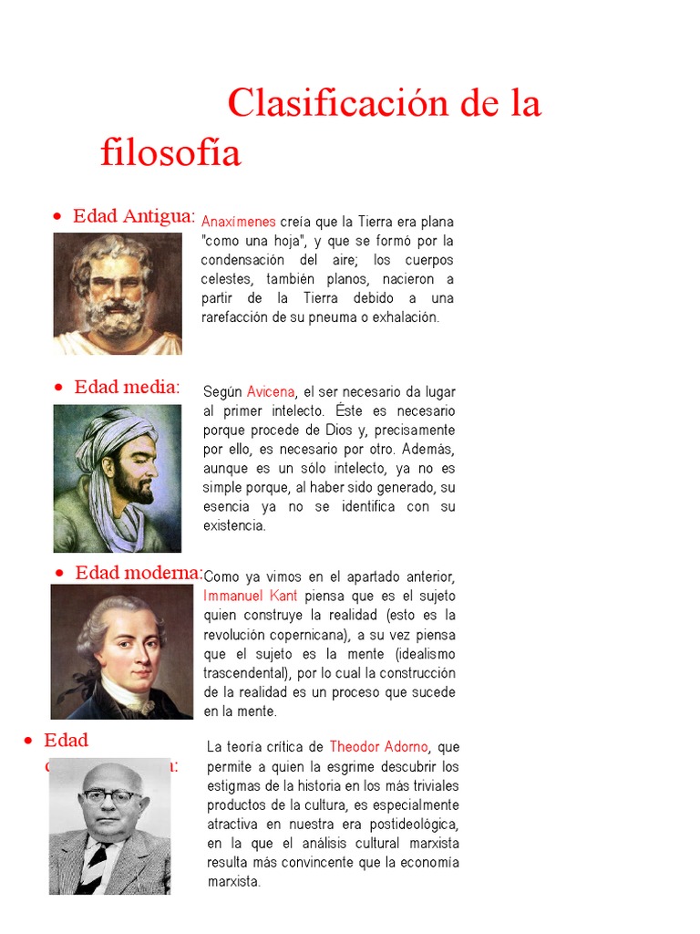 Clasificación de La Filosofía | PDF