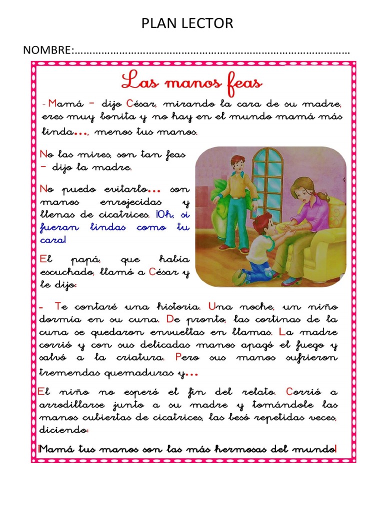 Ficha Las Manos Feas de Mama | PDF