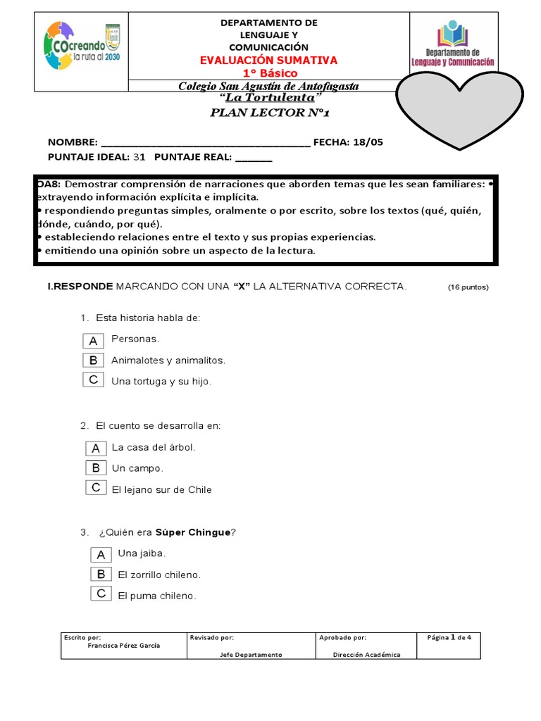 Ev - Sumativa N°3 La Tortulenta | PDF