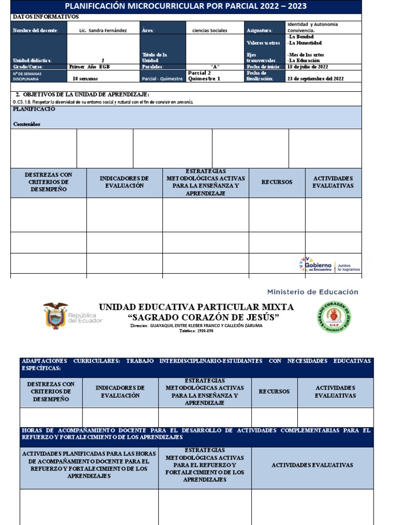 Planificacion Convivencia | PDF | Maestros | Aprendizaje