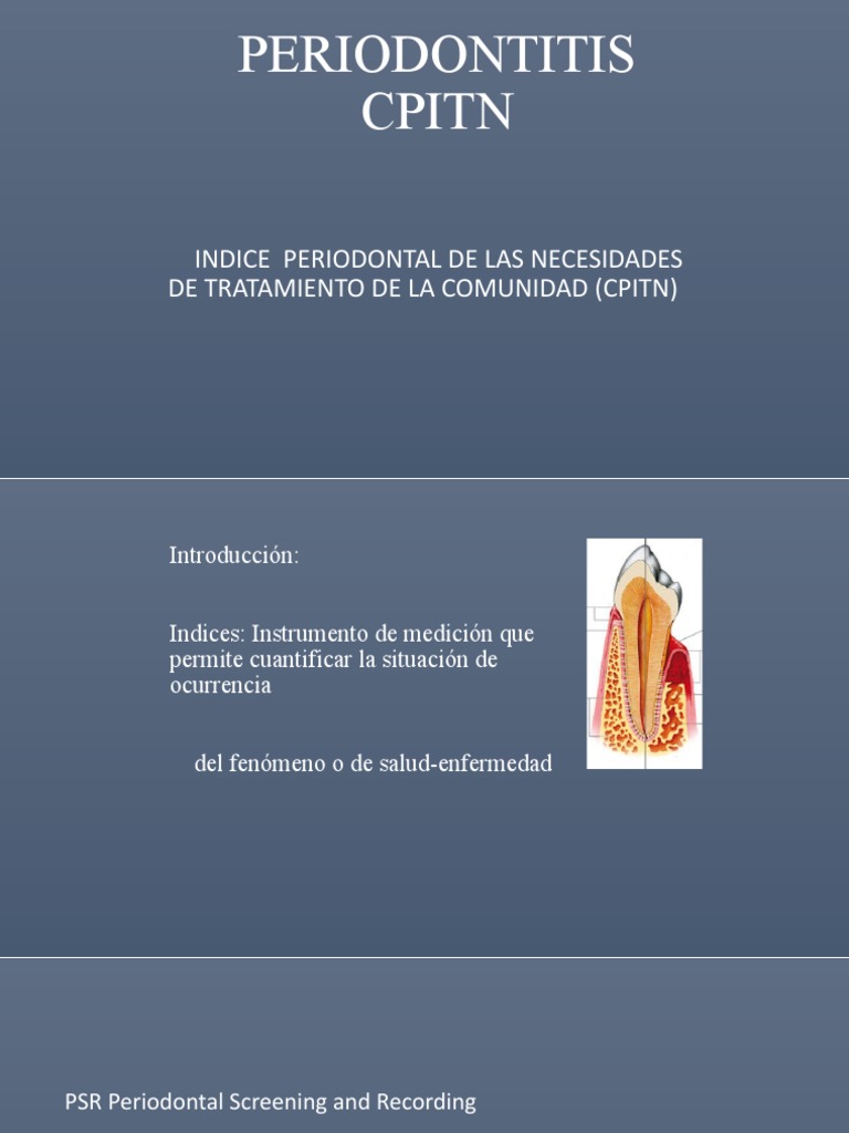 Índice CPITN en Periodontitis | PDF