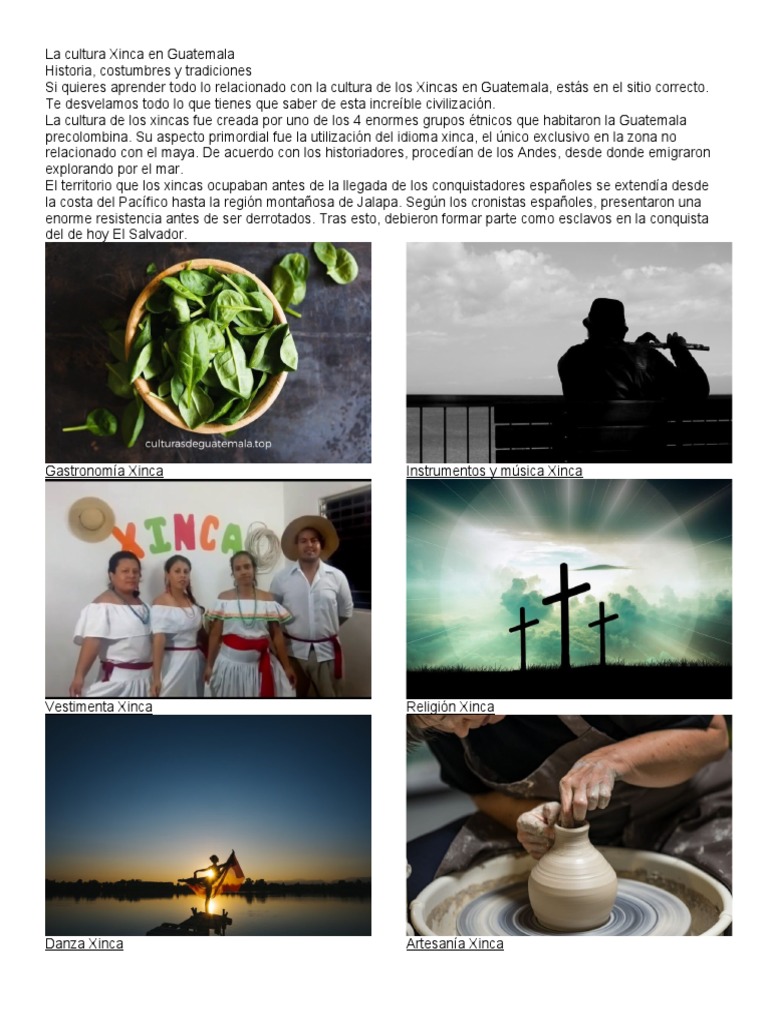 Cultura y Tradiciones del Pueblo Xinca | PDF | Guatemala | Agricultura