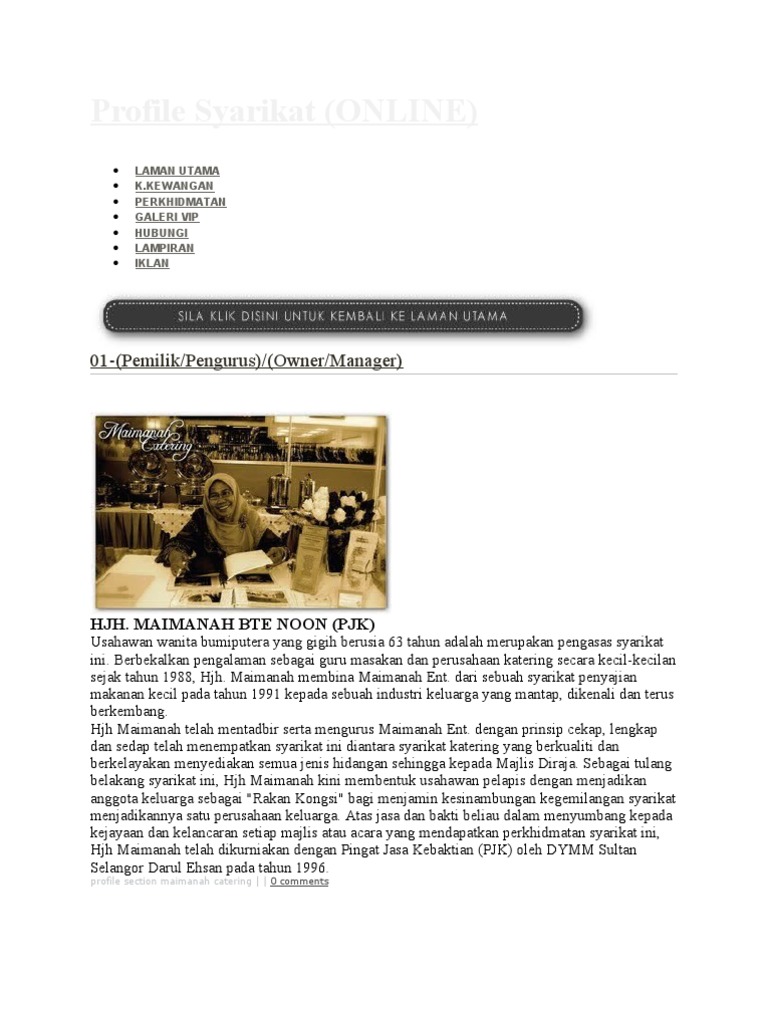 Profile Syarikat | PDF