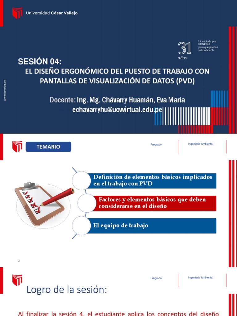 s4 - El Diseño Ergonómico Del Puesto de Trabajo Con Pantallas de Visualización (PVD) | PDF ...