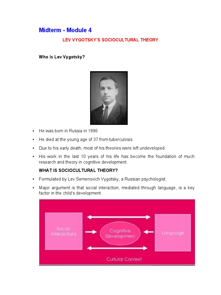 Module 4 Vygotsky S Socio-Cultural Theory | PDF