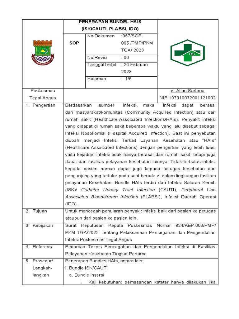 Sop Bundle Hais | PDF
