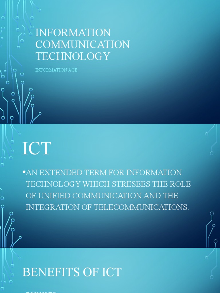 Information Communication Technology | PDF