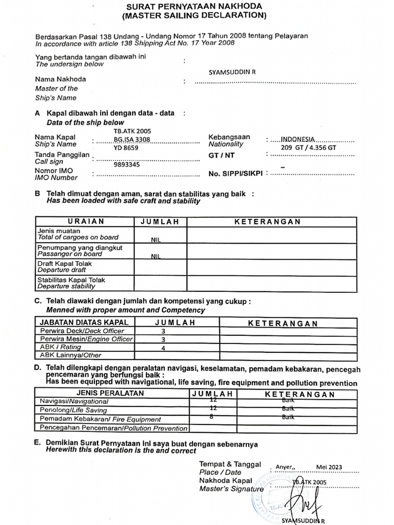 Sailing D Tb. Atk 2005 | PDF