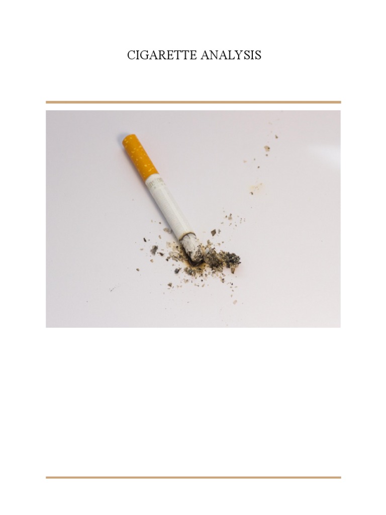 Ip Project - Cigarette Analysis 2022 | PDF | Tobacco | Nicotine