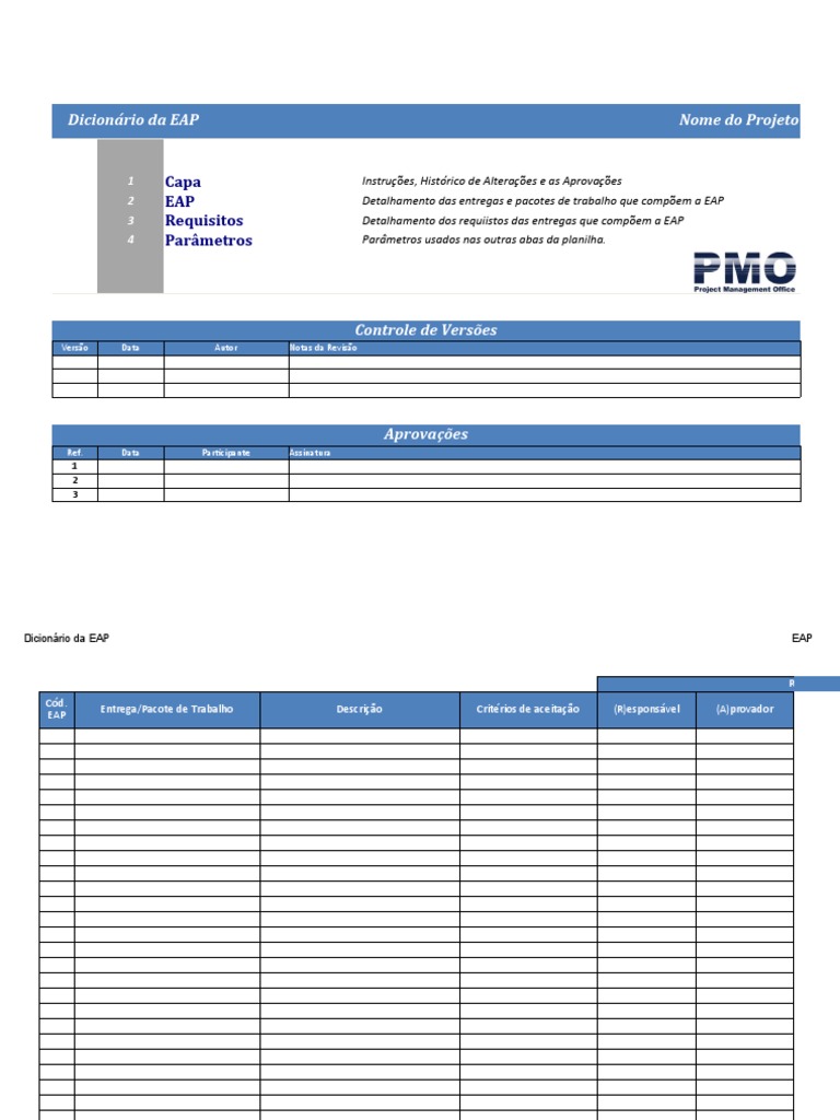 Dicionário EAP e Matriz RACI | PDF